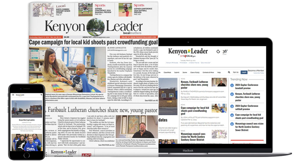 Kenyon Leader Subscriptions & Home Delivery Options | Subscriber Services